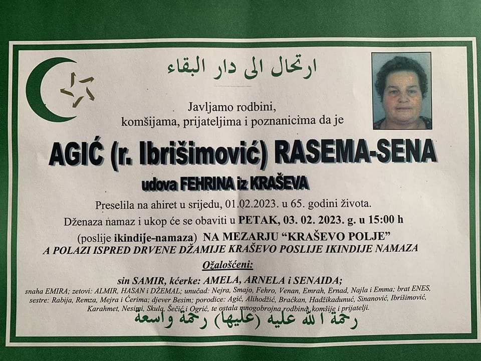 AGIĆ (r. Ibrišimović) RASEMA-SENA