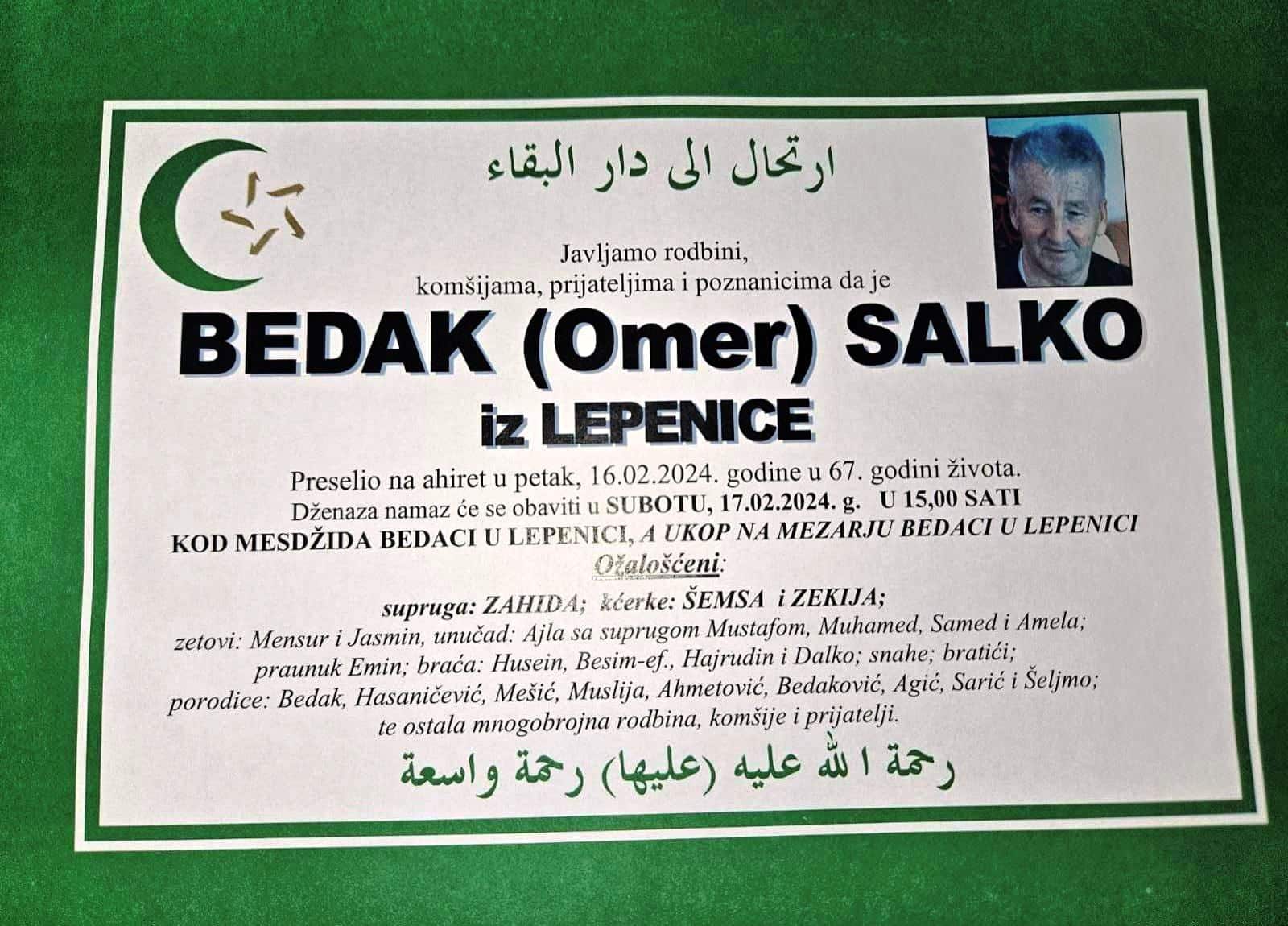 BEDAK (Omer) SALKO