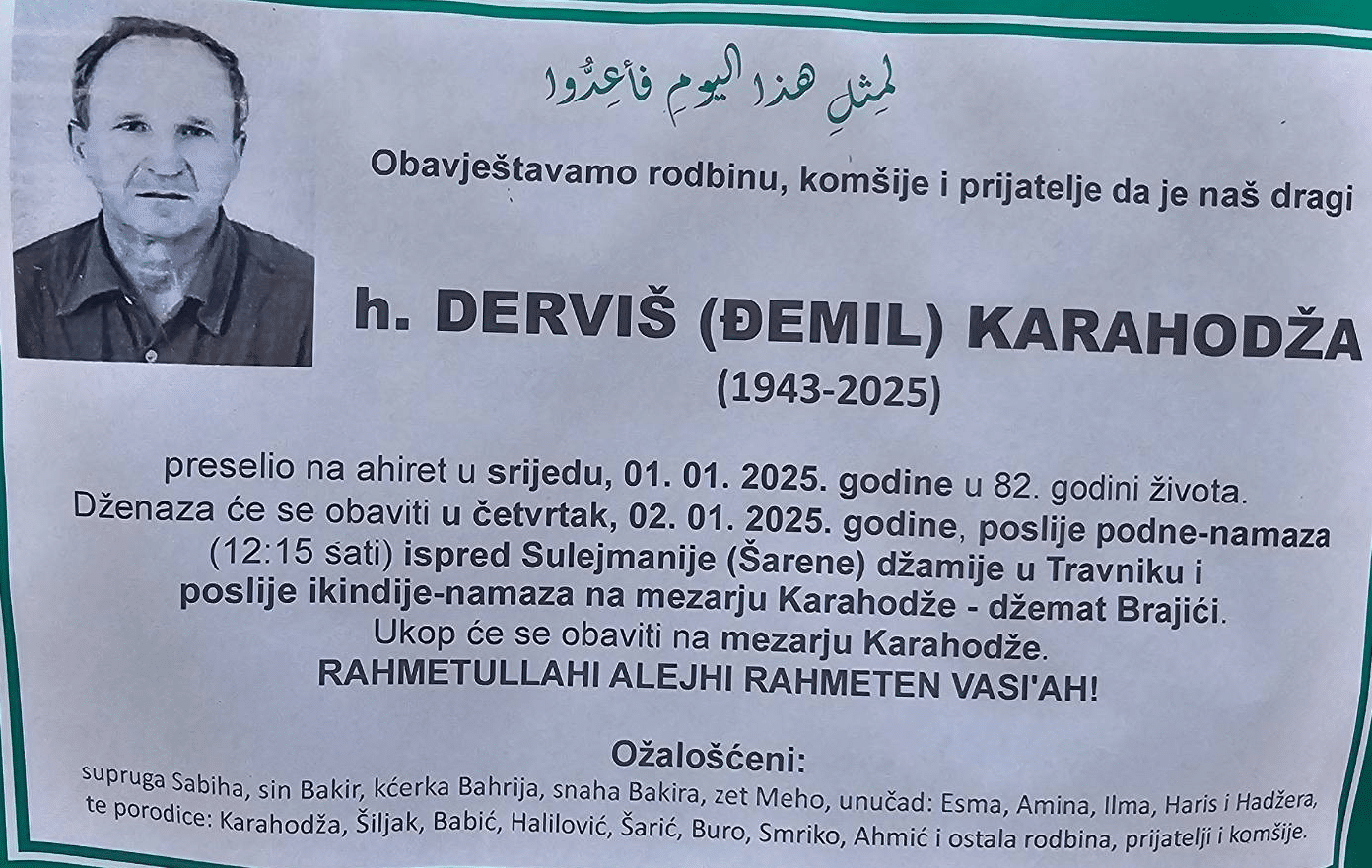 h. DERVIŠ (DEMIL) KARAHODŽA